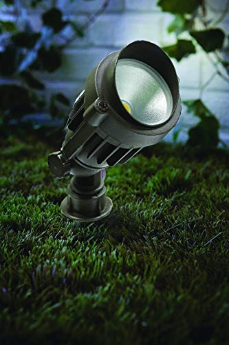 Westgate LED Low Voltage Landscape Spotlight - 12 Volt AC/DC Garden Light - Integrated LED - 400 Lumens - All Accessories Included (6 Watt, 5000K Cool White)