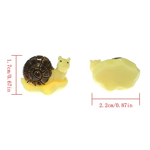 RLECS 12pcs Mini Snail Figurines Fairy Garden Snail Miniature Figurines Moss Landscape DIY Resin Craft Ornament Snail 3 Colors 4 Each