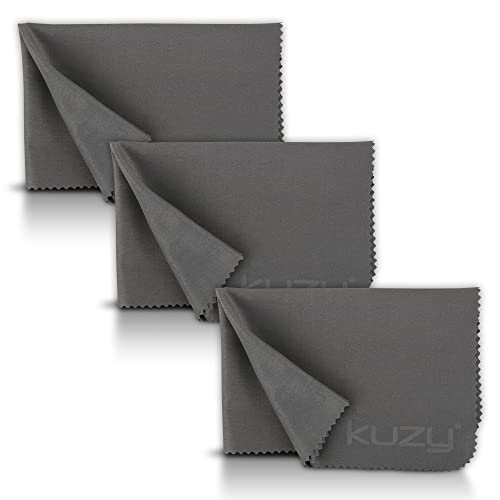 Kuzy Microfiber Cleaning Cloth for Electronics - MacBook Screen Cleaner Pro 13 14 15 16 inch and Air 13 inch - Microfiber Keyboard Cover Cloth - Glasses Cleaning Cloth - Eyeglass Cleaning Cloth, 3pc