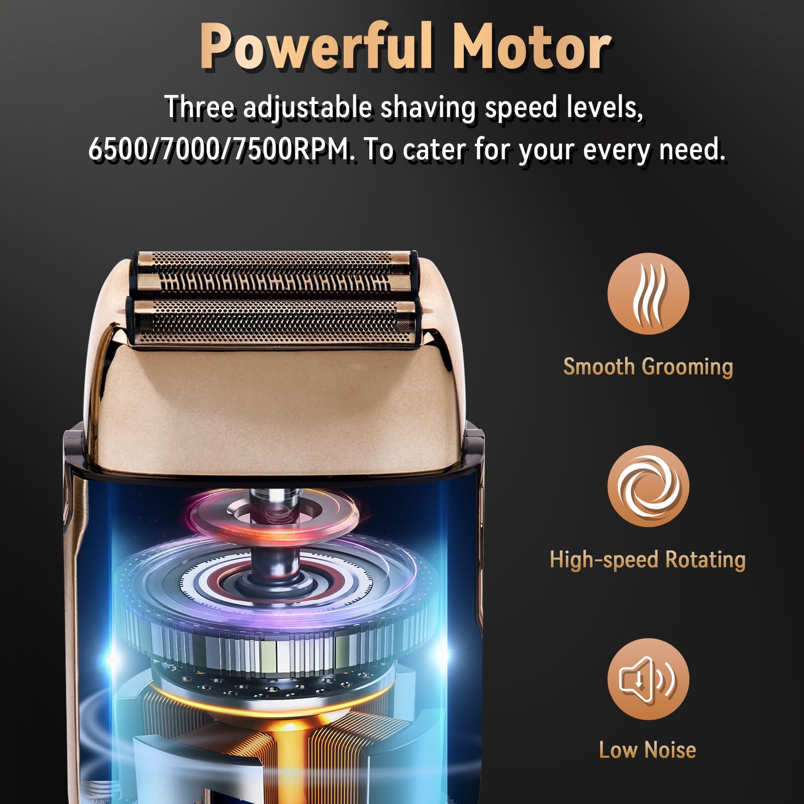 Ufree Electric Razor for Men, Double Foil Head Shaver, 3 Adjustable Speeds Electric Shavers, Close Head Shaver for Bald Men, Beard Trimmer with 2 Foil, Barber Supplies, Gifts for him