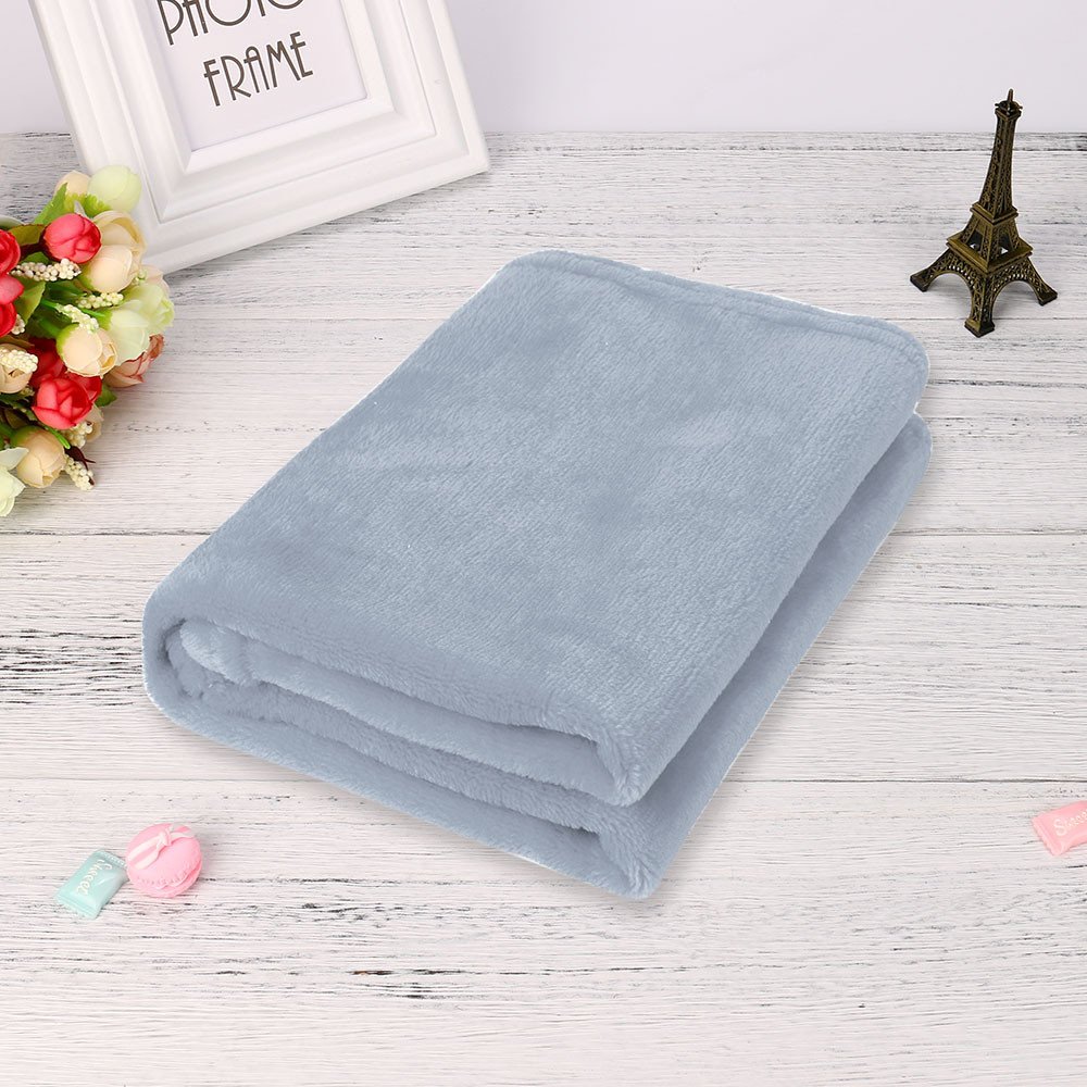 50 * 70cm Large Throw Blankets Fashion Solid Soft Throw Kids Blanket Comfortable Warm Coral Plaid Flannel Blankets