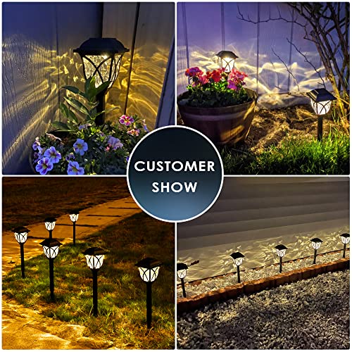 SOLPEX 6 Pack Solar Pathway Lights, LED Decorative Solar Outdoor Lights, Garden Lights Solar Powered Waterproof for Landscapes, Yard, Gardens, Pathways, Walkways and Driveways