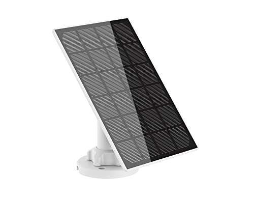 Lybuorze Solar Panel for Security Camera, Solar Panel for 5V Outdoor Camera, Micro USB & USB-C Port Solar Panel, IP66 Waterproof Solar Charger for Camera, 360° Adjustable Mounting Bracket, 10ft Cable