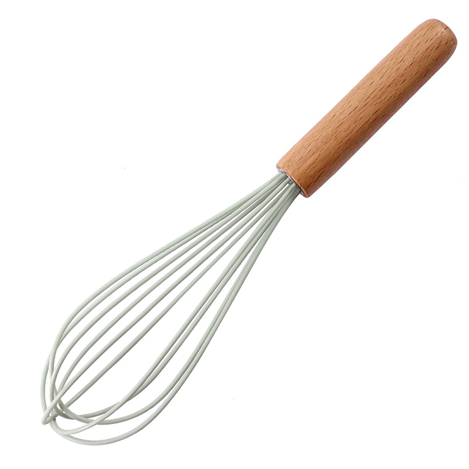 Tainrunse Egg Mixer Chrismas Manual Egg Mixer Milk Frother Kitchen Utensil Mixing Xmas Wooden Handle Durable Food Grade 10 Inch (Red and Green(2 pcs))