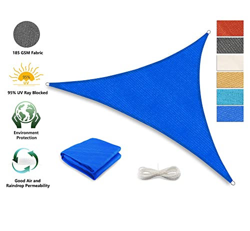 Tronssien Triangle 12'x12'x12' Sun Shade Sail, 95% UV Blockage Canopy Awning for Outdoor Patio and Garden, Yard Activities