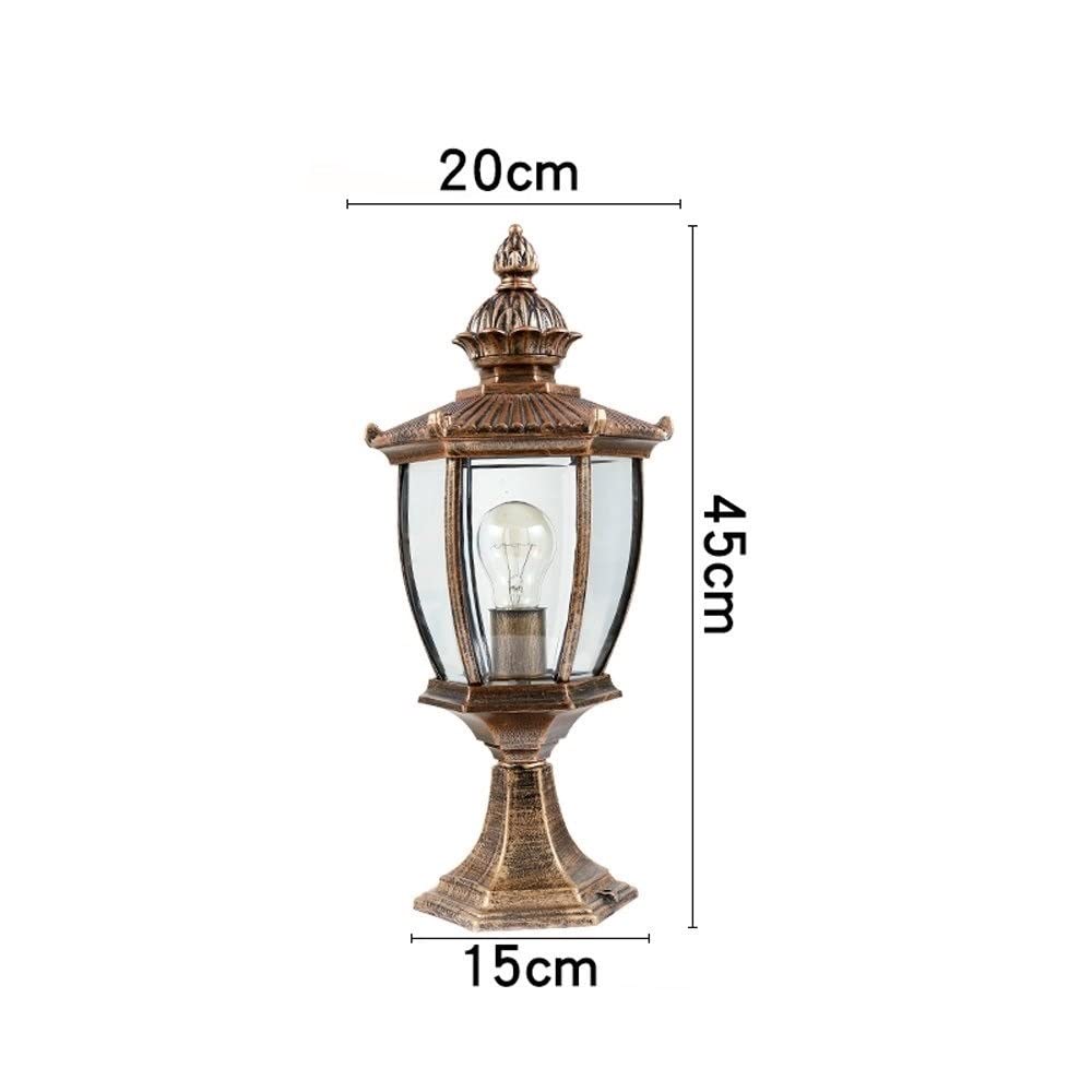 MODEBHD 45cm, Pillar Lamp European-Style Simplicity Waterproof Antirust Aluminum Column Lamp Outdoor LED Post Light Garage Pavilion Courtyard Courtyard Lighting Traditional Landscape Lighting