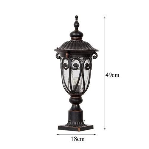MODEBHD European Column Lamps E27 Pillar Lamp Outdoor Glass Floor Lamp Bottom Light Die-cast Aluminum Column Light IP55 Waterproof Pillar Post Light Garden Decoration Park Fence Garden Villa Lighting