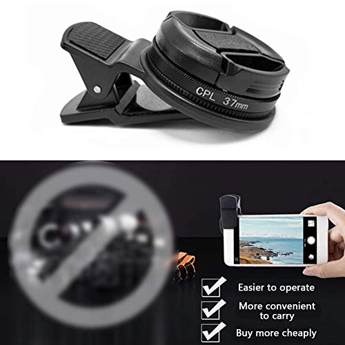 37MM Circular Universal Portable Polarizer Camera Lens CPL Filter Professional(Black)