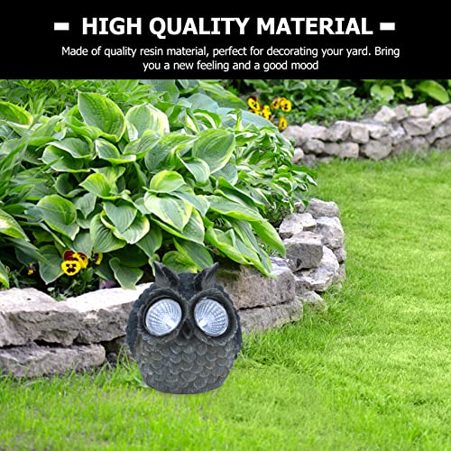 Animal Solar Lamp Resin Owl Garden Light LED Outdoor Animal Sculpture Figurine Lights Landscape Lighting for Lawn Yard Patio Pathway