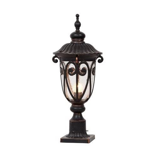 MODEBHD European Column Lamps E27 Pillar Lamp Outdoor Glass Floor Lamp Bottom Light Die-cast Aluminum Column Light IP55 Waterproof Pillar Post Light Garden Decoration Park Fence Garden Villa Lighting