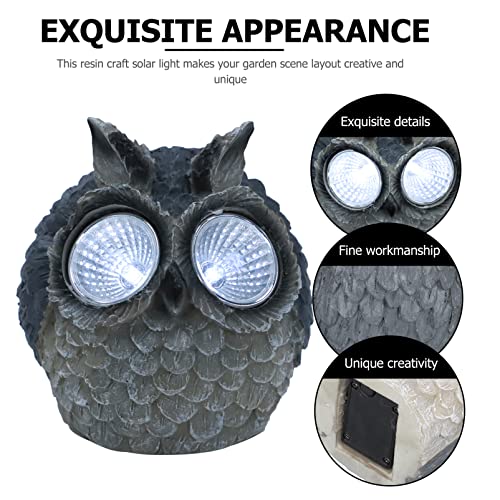 Animal Solar Lamp Resin Owl Garden Light LED Outdoor Animal Sculpture Figurine Lights Landscape Lighting for Lawn Yard Patio Pathway