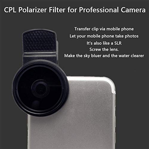 37MM Circular Universal Portable Polarizer Camera Lens CPL Filter Professional(Black)