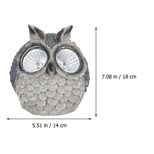 Animal Solar Lamp Resin Owl Garden Light LED Outdoor Animal Sculpture Figurine Lights Landscape Lighting for Lawn Yard Patio Pathway