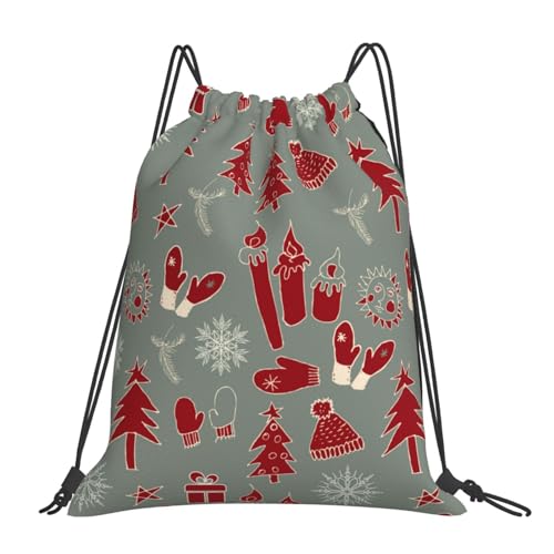 Delhiponics Red Decorative Elements Drawstring Backpack Waterproof Gym Sports Trave String Bag Adjustable Lightweight Drawstring Bag Sports Dance Sackpack