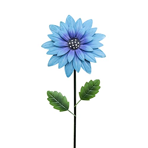 Flower Outdoor Garden Stakes Decor,Metal Flower Stick Décor,Flowers Metal Flowers Water Proof Decorative for Lawn Yard Patio