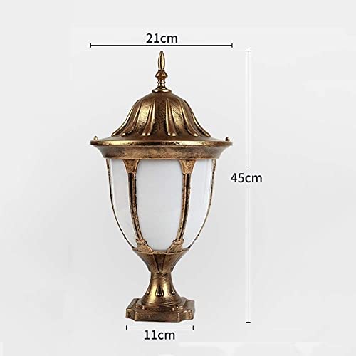 MODEBHD Outdoor IP54 Waterproof Column Lamp Pillar Light European Outdoor Lawn Lamp E27 Column Headlight Garden Door Light Villa Courtyard Landscape Door Light Post Lamp Traditional Landscape Lighting