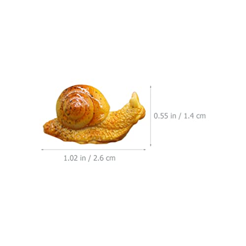 TOYANDONA Miniature Snail Figurines, 5pcs Resin Snail Figures Mini Snails for Miniature Micro Landscape Decor DIY Bonsai Crafts Ornaments