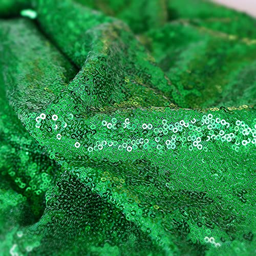 Green Sequin Backdrop Curtains 2 Panels 2FTx8FT Christmas Party Backdrop Glitter Birthday Bridal Wedding Curtains Sparkle Photo Backdrop