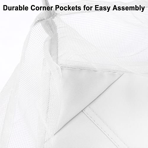 Yescom 8'x8' UV30+ Gazebo Canopy Replacement Top Cover White for Dual Tier Outdoor Patio Garden Tent Y0018T07