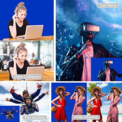 10 X 7 FT Royal Blue Screen Backdrop for Photography, Chromakey Background for Video Self Tape Audition Zoom Meeting Photoshoot Gaming YouTube, Polyester Cloth Fabric Curtain Sheet with 4 Clamps