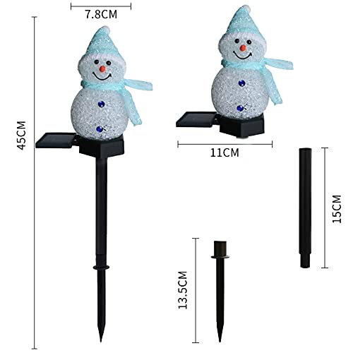Yard Lights Pumpkin Garden Snowman Solar Pattern Christmas Lamp Outdoor Patio & Garden Led Flush Mount Ceiling Light (Blue, One Size)