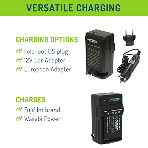 Wasabi Power Battery (2-Pack) and Charger for Fujifilm NP-95 and Fuji FinePix REAL 3D W1, X100, X100S, X-S1