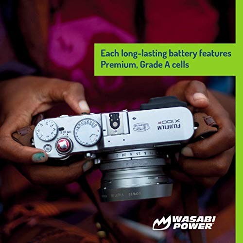 Wasabi Power Battery (2-Pack) and Charger for Fujifilm NP-95 and Fuji FinePix REAL 3D W1, X100, X100S, X-S1