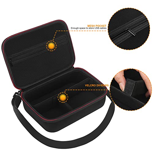 BOVKE Carrying Case for Sony ZV-1 / ZV-1F Vlog Digital Camera & Bluetooth Grip Vlogger Accessory Kit for Vlogging YouTube Live Video Streaming, Mesh Pocket for Batteries USB Cables Charger, Black