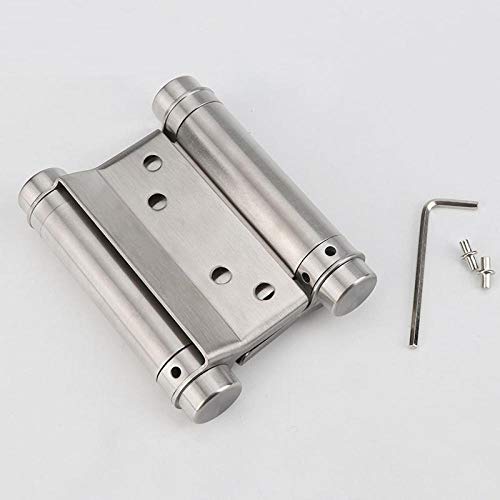 Stainless Steel Hinge, Cabinet Door Hinges,Door Hinge Double Open Spring Hinge Stainless Steel Two-Way Free Door Hinge Hinge Denim Gate Fence Automatic Closing 2 Pcs-D (Color : C)