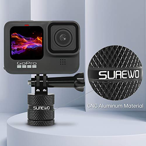 Aluminum 1/4 inch 20 Camera Mount, 360 Degree Rotation Tripod Mount Adapter Compatible with GoPro Hero 10 Black,Hero 9/8/7/6/5 Black,OSMO Action, Xiaoyi 4K and Other Standard 1/4 Accessories