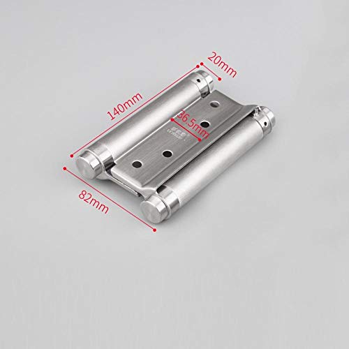 Stainless Steel Hinge, Cabinet Door Hinges,Door Hinge Double Open Spring Hinge Stainless Steel Two-Way Free Door Hinge Hinge Denim Gate Fence Automatic Closing 2 Pcs-D (Color : C)