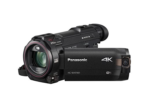Panasonic 4K Cinema-Like Video Camera Camcorder HC-WXF991K, 20X Leica DICOMAR Lens, 1/2.3" BSI Sensor, 5-Axis Hybrid O.I.S, HDR Mode, EVF, WiFi, Multi Scene Video Recording (Black)