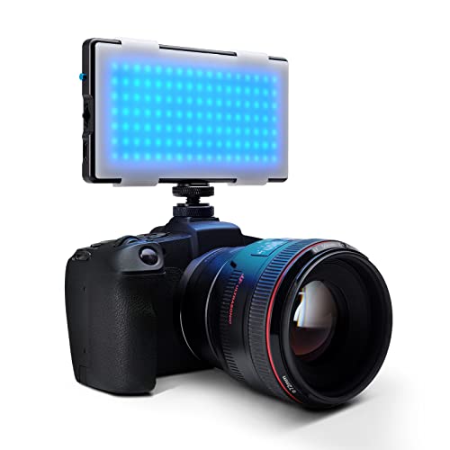 Lume Cube RGB Panel Pro | Full Color Mountable LED Light for Professional DSLR Cameras | Adjustable Color, Bluetooth Compatible, Intelligent LCD, Long Battery Life | for Vlogging, Photography, Video