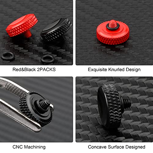 Yullmu Camera Shutter Button (2 Pack/Red&Black) 12mm Pure Copper Soft Shutter Release Button for Fuji Fujifilm XT30 X100V X100F X100T X100S X100 X-T4 X-T3 XT2 XT1 X30 X20 X10 X-T20