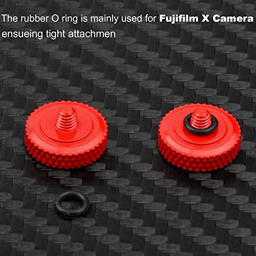 Yullmu Camera Shutter Button (2 Pack/Red&Black) 12mm Pure Copper Soft Shutter Release Button for Fuji Fujifilm XT30 X100V X100F X100T X100S X100 X-T4 X-T3 XT2 XT1 X30 X20 X10 X-T20