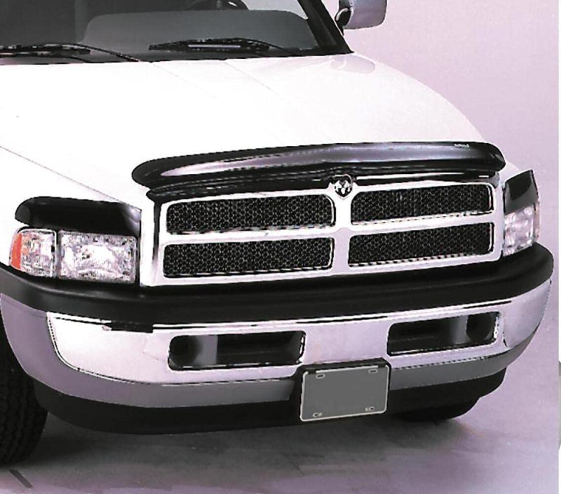 Auto Ventshade AVS 45057 Bugflector Deluxe 3-Piece Dark Smoke Hood Shied for 2008-2011 Dodge Dakota