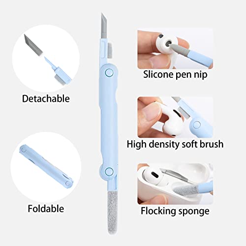 7 in 1 Electronic Cleaner kit - Keyboard Cleaner, Keyboard Cleaning Kit, Laptop Cleaner with Brush, Electronic Cleaner for Airpods pro/Laptop/Phone/Computer/Screen (Give Away a Flannel Cloth) Blue