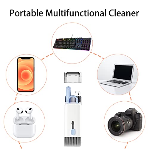 7 in 1 Electronic Cleaner kit - Keyboard Cleaner, Keyboard Cleaning Kit, Laptop Cleaner with Brush, Electronic Cleaner for Airpods pro/Laptop/Phone/Computer/Screen (Give Away a Flannel Cloth) Blue