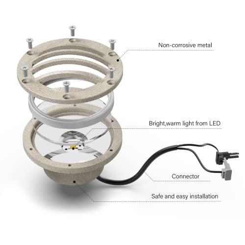 Malibu Well Light LED Low Voltage Landscape Lights 200 Lumen 2800K Warm White In-Ground Light Spotlights for Driveway, Pathway, Deck, Garden, 12V AC Outdoor Lighting (1 Pack)