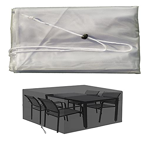 AOTNZ Garden Furniture Cover-Waterproof Translucent PVC Tarpaulin-Anti-Snow Outdoor Cover for Patio Lawn Sofa Set PVC Fabric (Color : Clear, Size : 63X63X85CM)