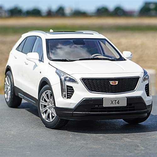 Models Vehicle Replica Car 1 18 Fit for Cadillac XT4 SUV Simulation Model Car Metal Diecast Minicar Scale Model Collectibles Souvenir Collectible Gift 2023 2024 (Color : White)