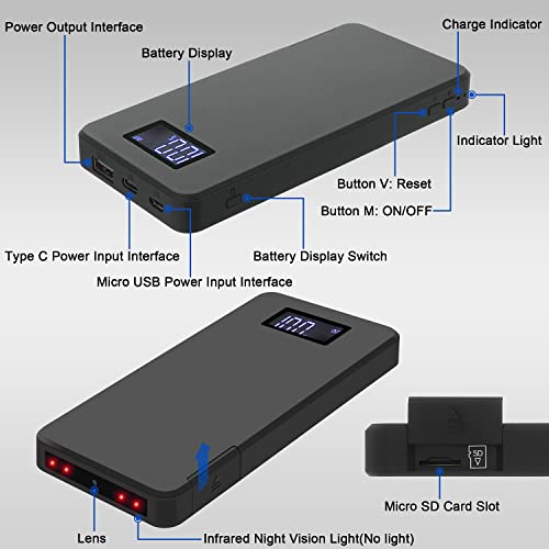 Spy Camera Wi-Fi Hidden Camera, 10000 mAh Large Capacity Portable Mini Spy Hidden Cam, 1080P Wireless Video Nanny Cameras with Phone App Motion Detection Night Vision Home Security