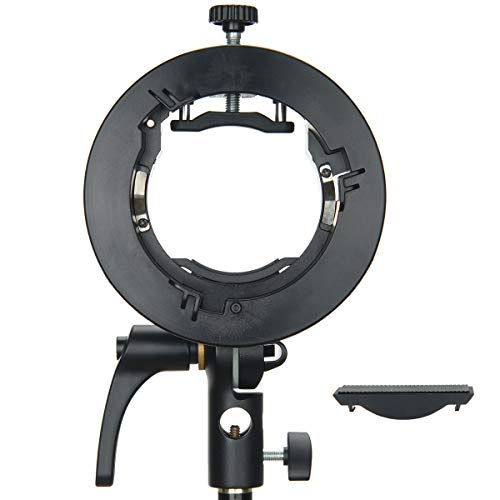 Godox S2 Bracket S-Type Bowens Mount Holder for Godox AD200 AD200Pro AD400Pro V1 V860II V860III V850II TT685 TT600 TT350 and Other Flashes Speedlite Snoot Softbox Honeycomb Reflector Beauty Dish