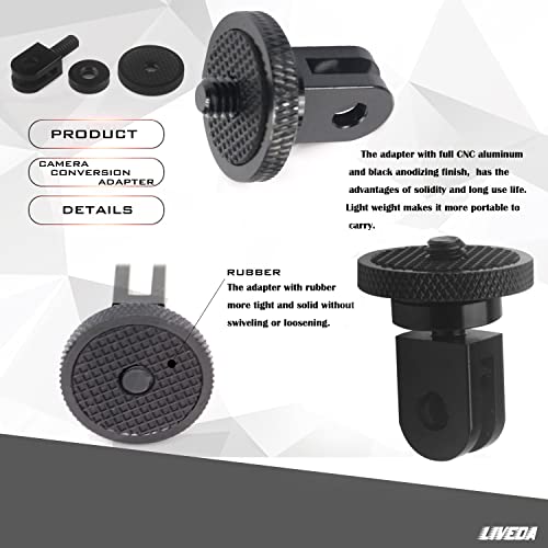 Niewalda Aluminum Camera Tripod Mount Adapter,2pcs ¼-20 Conversion Adapter for Tripod, Suitable for GoPro Hero/Sony/ Insta360 X3/ Sjcam/Action Camera and Other Standard 1/4 inch Accessories