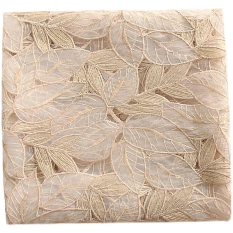XMTXZYM Hollow Mesh Embroidery Fabric Wedding Dress Clothing Handmade DIY Fabric