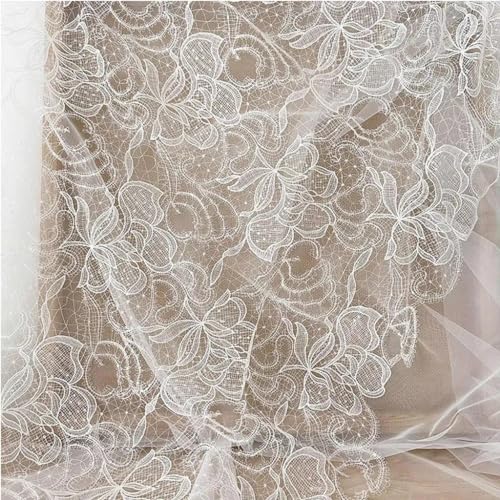XMTXZYM 3 Meter Wedding Dress Lace Fabric Dress DIY Fabric