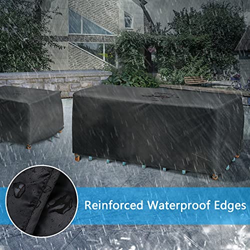 iCOVER Patio Furniture Cover, 76"x76" Square/Round Patio Table Cover, Easy On/Off, Waterproof Dustproof Cover for Outdoor Dining Table Set, Sectional Sofa Set