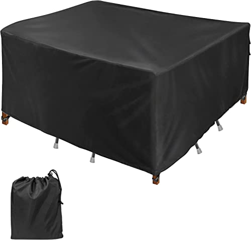 iCOVER Patio Furniture Cover, 76"x76" Square/Round Patio Table Cover, Easy On/Off, Waterproof Dustproof Cover for Outdoor Dining Table Set, Sectional Sofa Set