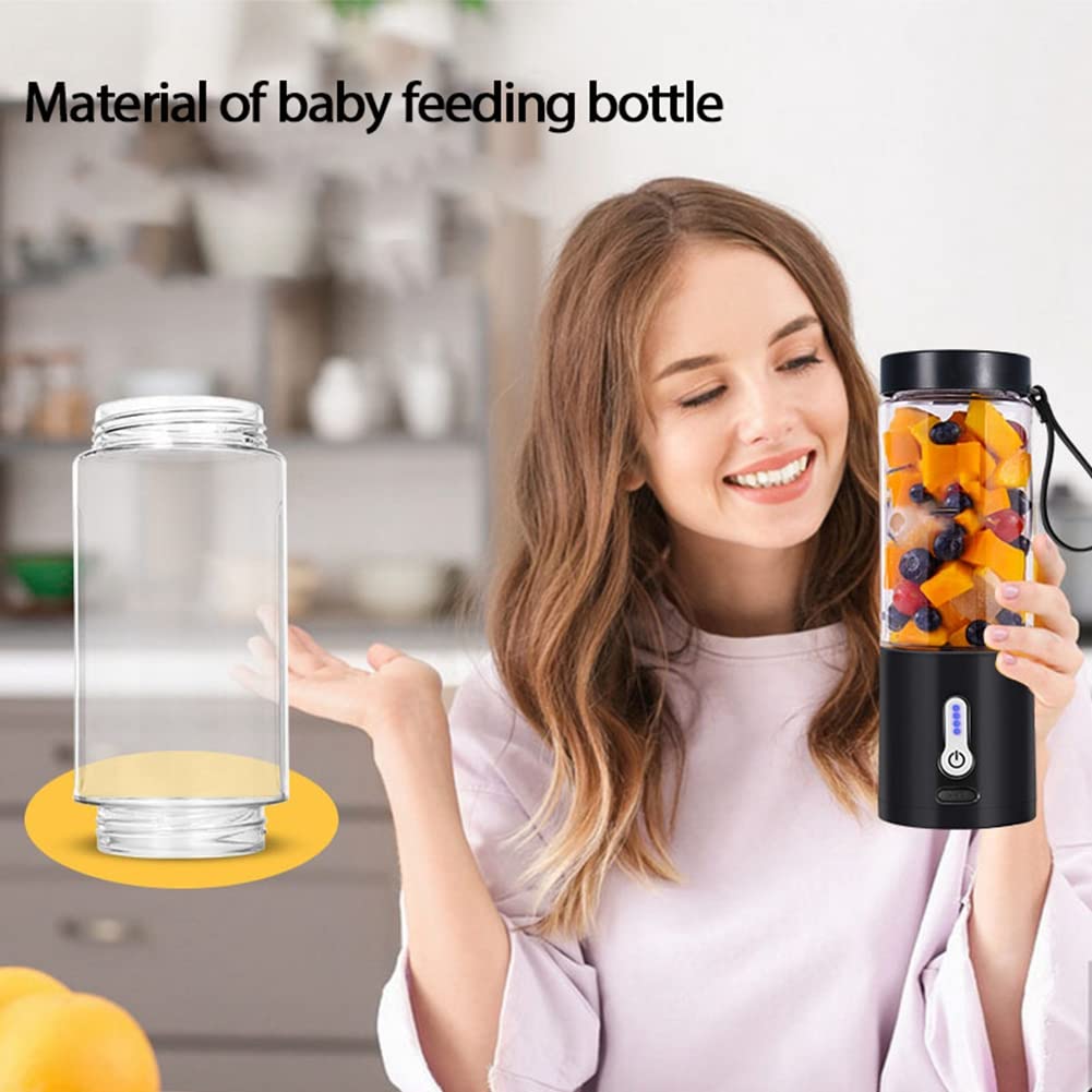 ESSISH 530ML Electric Juicer Portable Smoothie Blender USB Rechargeable Food Processor Fruit Mixer Mini Juicer Blender Cup A