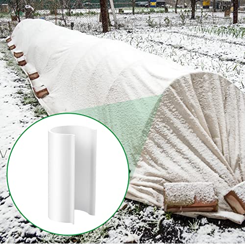32 Pieces White Snap Clamp for PVC Pipe Greenhouses, Row Covers, Shelters, Bird Protection, 2.4 Inches Long (for 1 Inch PVC Pipe)